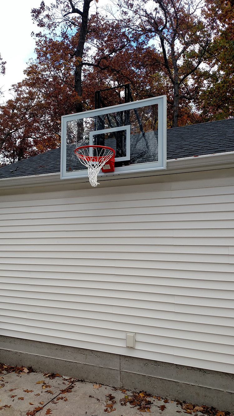 Garage Wall-Mounted Basketball Hoop Installations Milwaukee WI ...